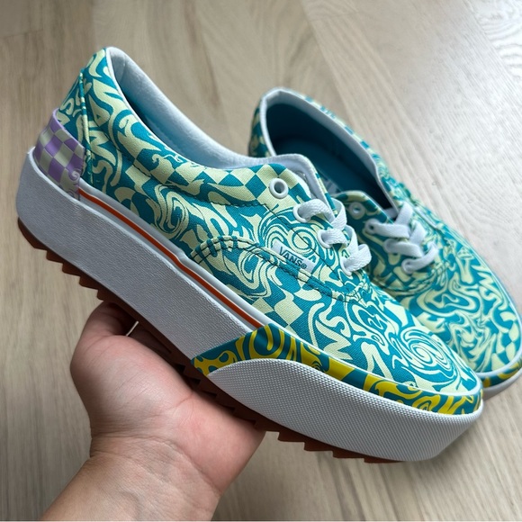Vans | Shoes | Vans Era Stacked Platform Low Top Blue | Poshmark